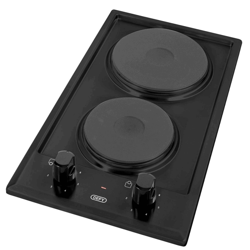 Defy Domino Solid Hob - Black - Nationwide Delivery