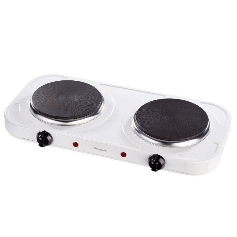 Pineware - 2000W Double Solid Hotplate - White | Bargains